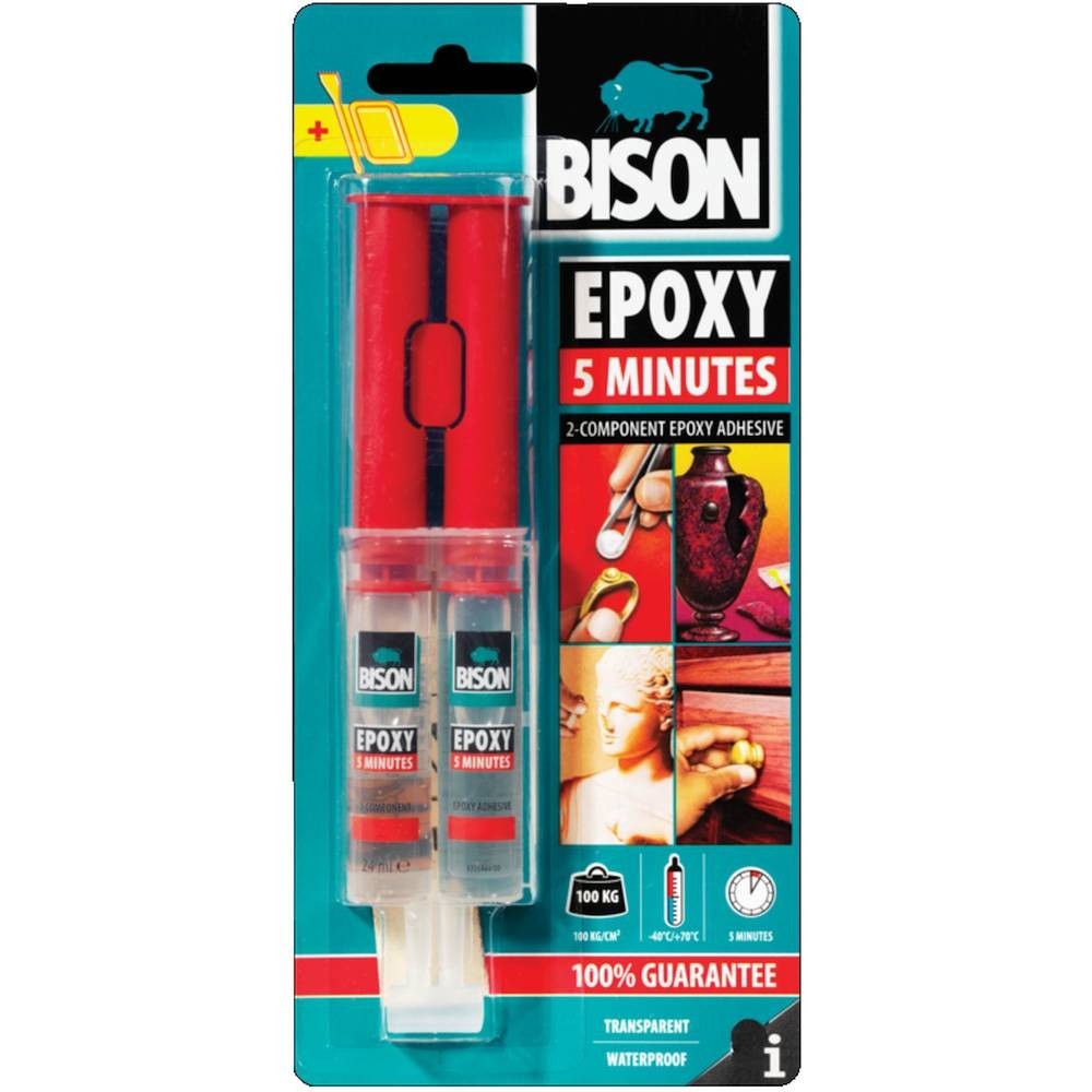 BISON transparent dual-component epoxy adhesive, fast drying